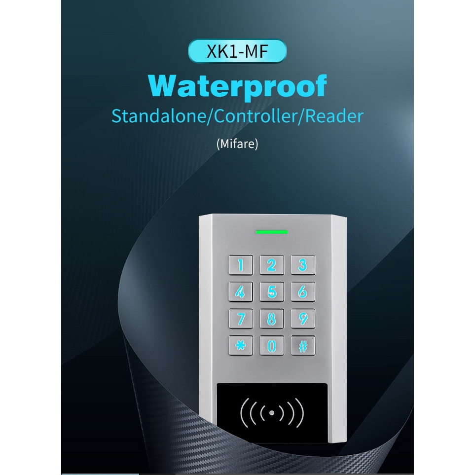 Waterproof outdoor standalone door access control keypad wiegand rfid ...