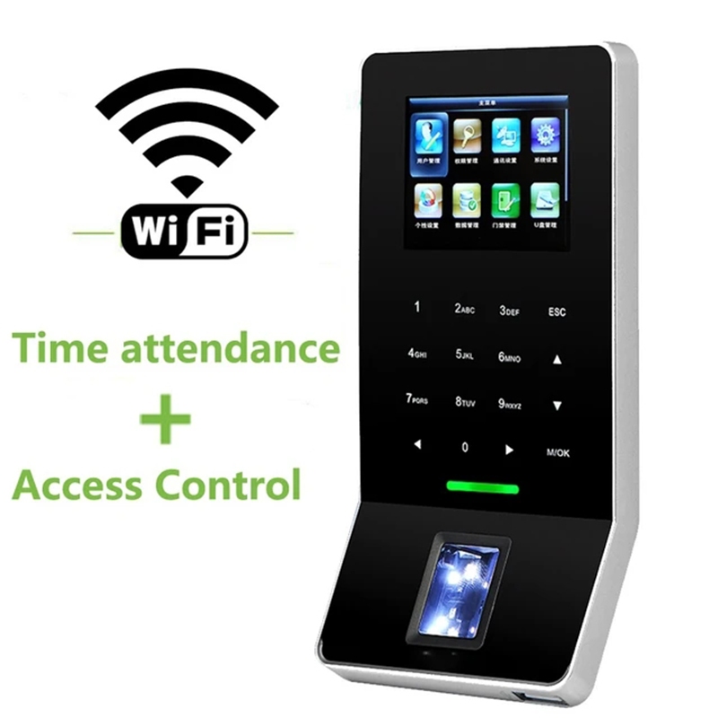 2.4 Inch LCD Biometric WIFI Fingerprint Access Control Time Attendance ...