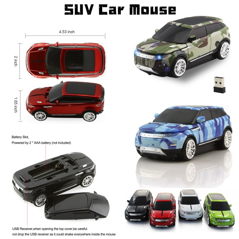 2.4GHz Wireless Mouse Car Mouse Cool SUV Sport Car Mouse 1600 DPI ...