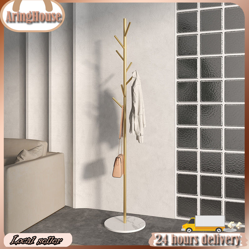 Nordic Coat Rack Marble Clothes Rack Simple Storage Shelf Bedroom ...