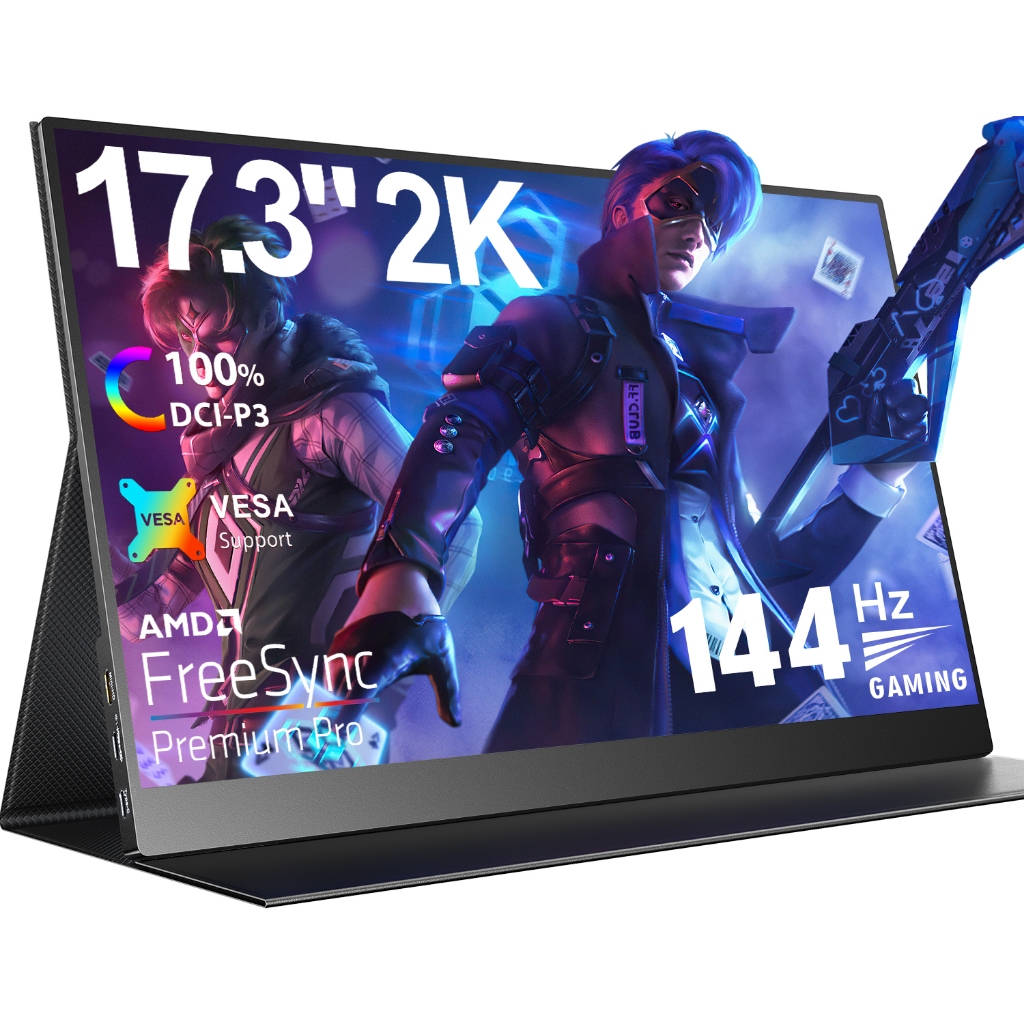 UPERFECT 17.3 Portable Monitors 2K 144Hz gaming IPS displays with vesa ...