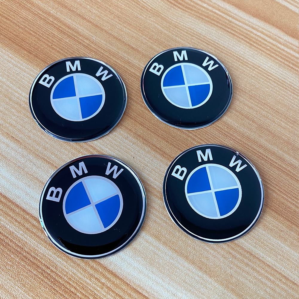 * Ready Stock * 4Pcs/Set 3D Resin Carbon Fiber Sticker For Bmw Emblem ...