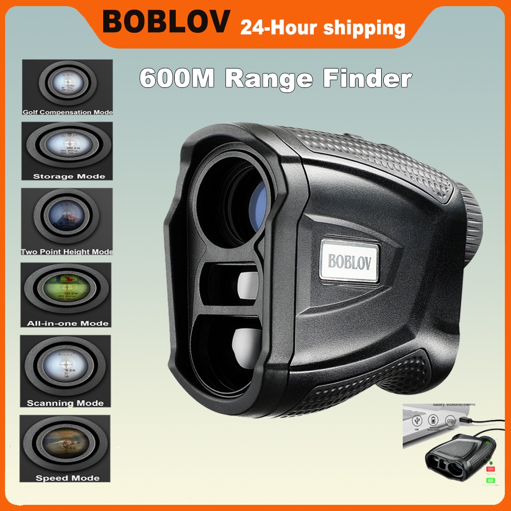 BOBLOV 600M Golf Rangefinder 6.5X Magnetic Magnification Slope Golf ...