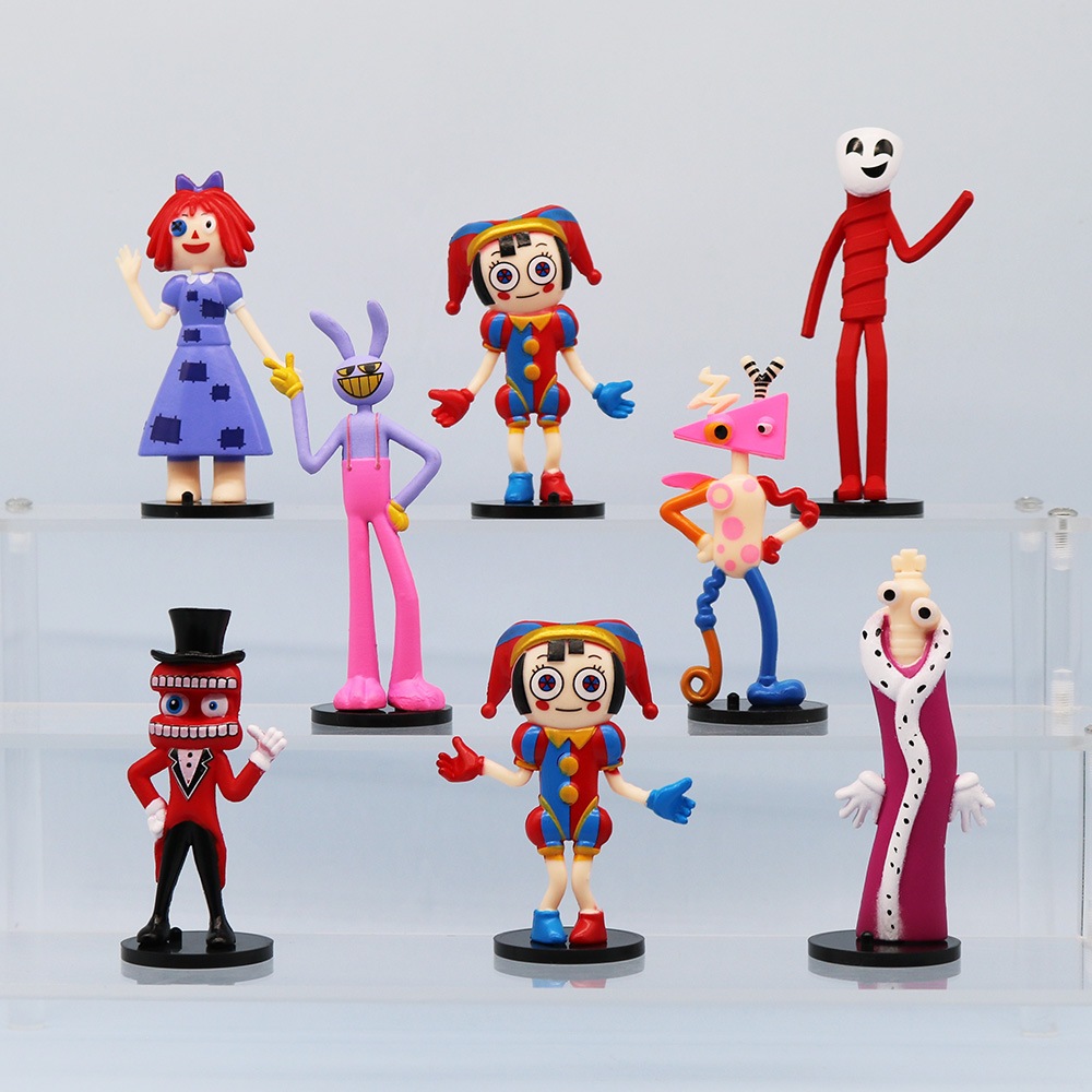 8Pcs/Set The Amazing Digital Circus Figure Circus Scary Pomni Jax ...