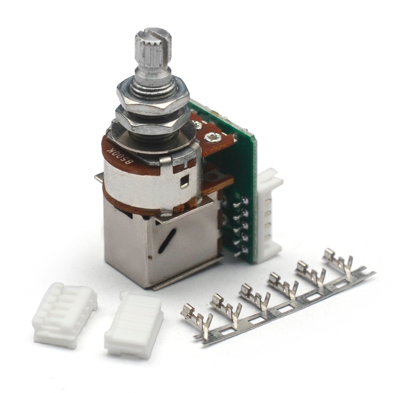 2Pcs Guitar Push Pull Potentiometer B500K Pre-wired with PCB Coil Split ...