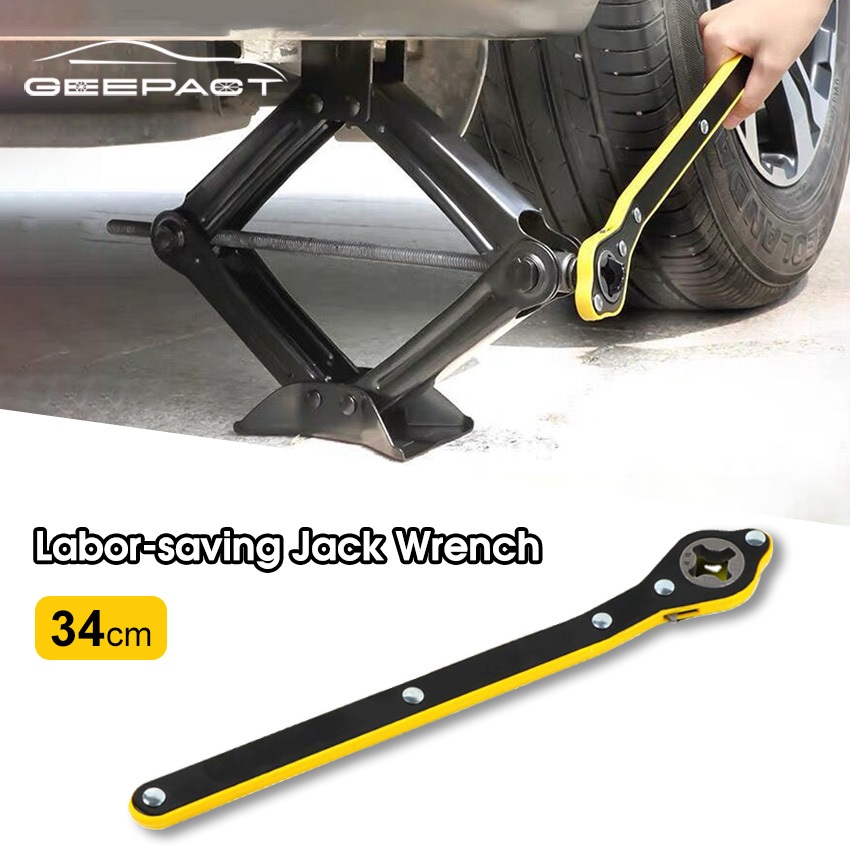 Geepact Automobile Tire Ratchet Wrench Tire Jack Removal Wrench Jack ...