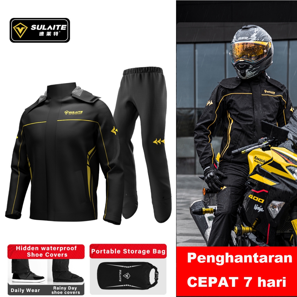 SULAITE Raincoat Motorcycle Waterproof Split Riding Men Women Full Body ...