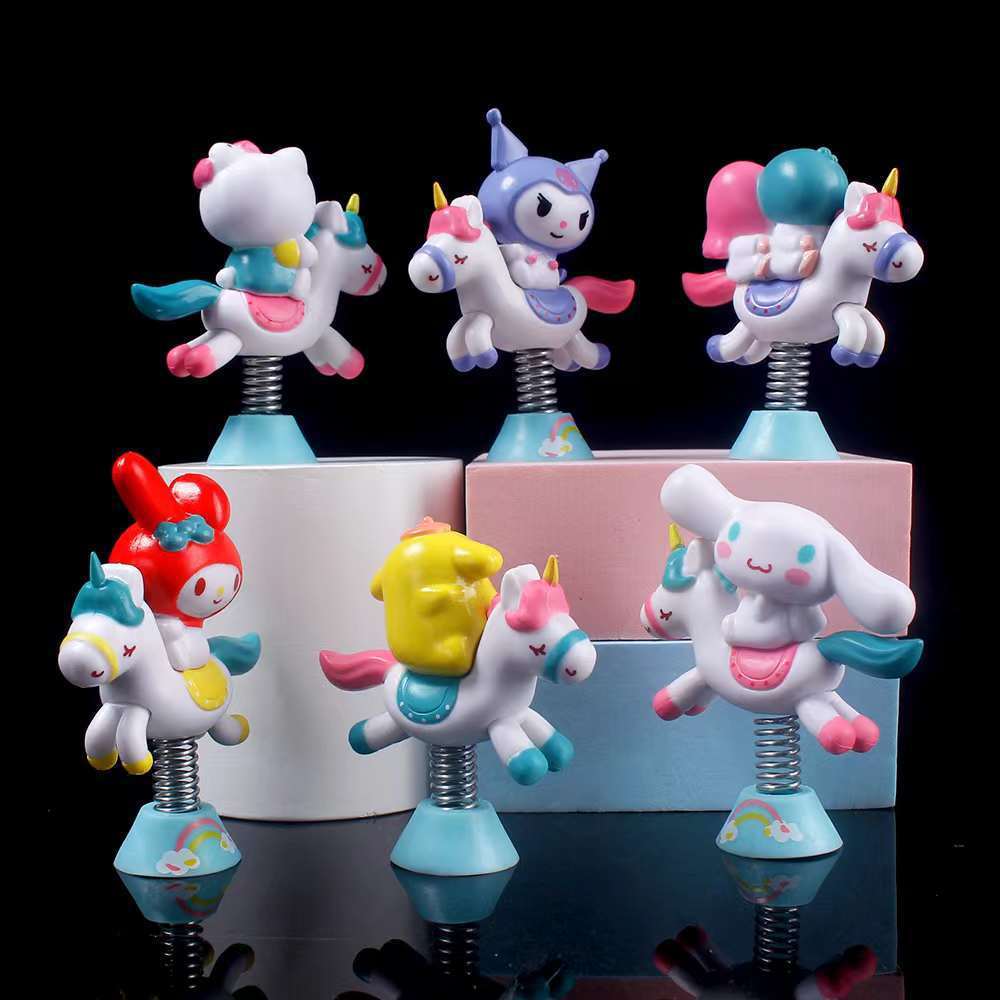 6Pcs/Set Sanrio Spring Carousel Hello Kitty Kuromi My Melody ...