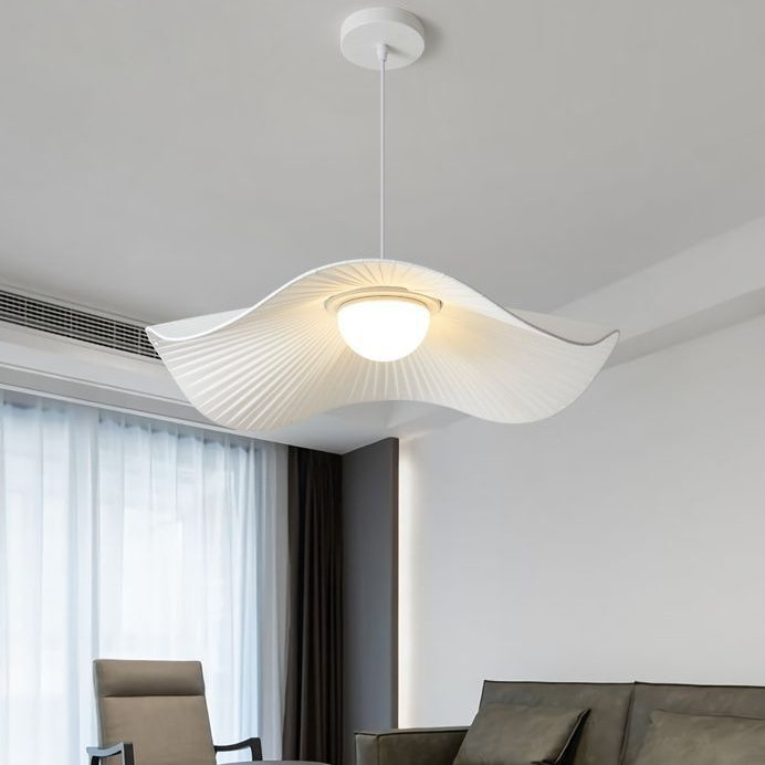 Cream Style Bedroom Ceiling Lamp Modern Fabric Living Room Light LED ...