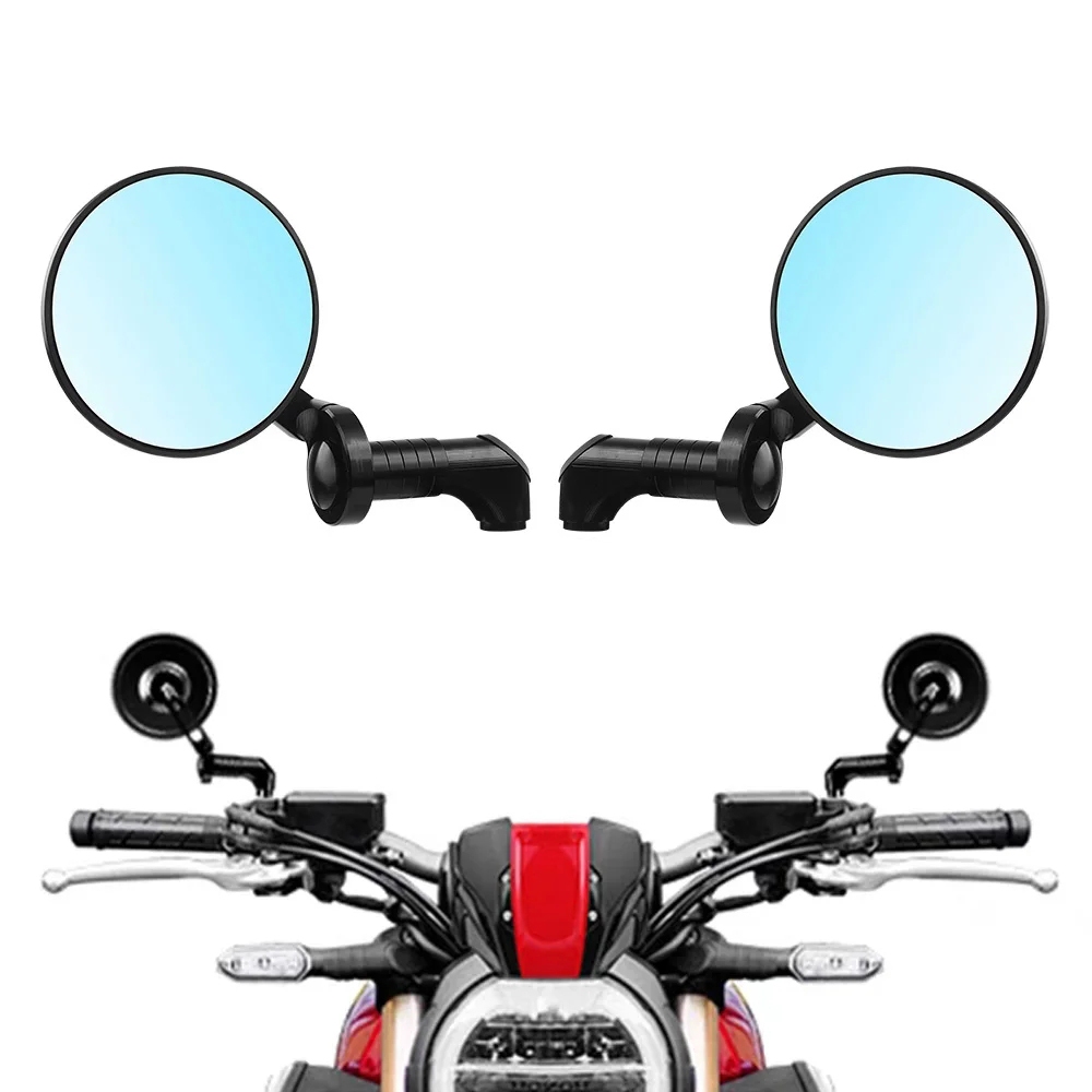 Round Retro Rearview Side Mirrors For HONDA SCL500 NC700 NC750 NT1100 ...