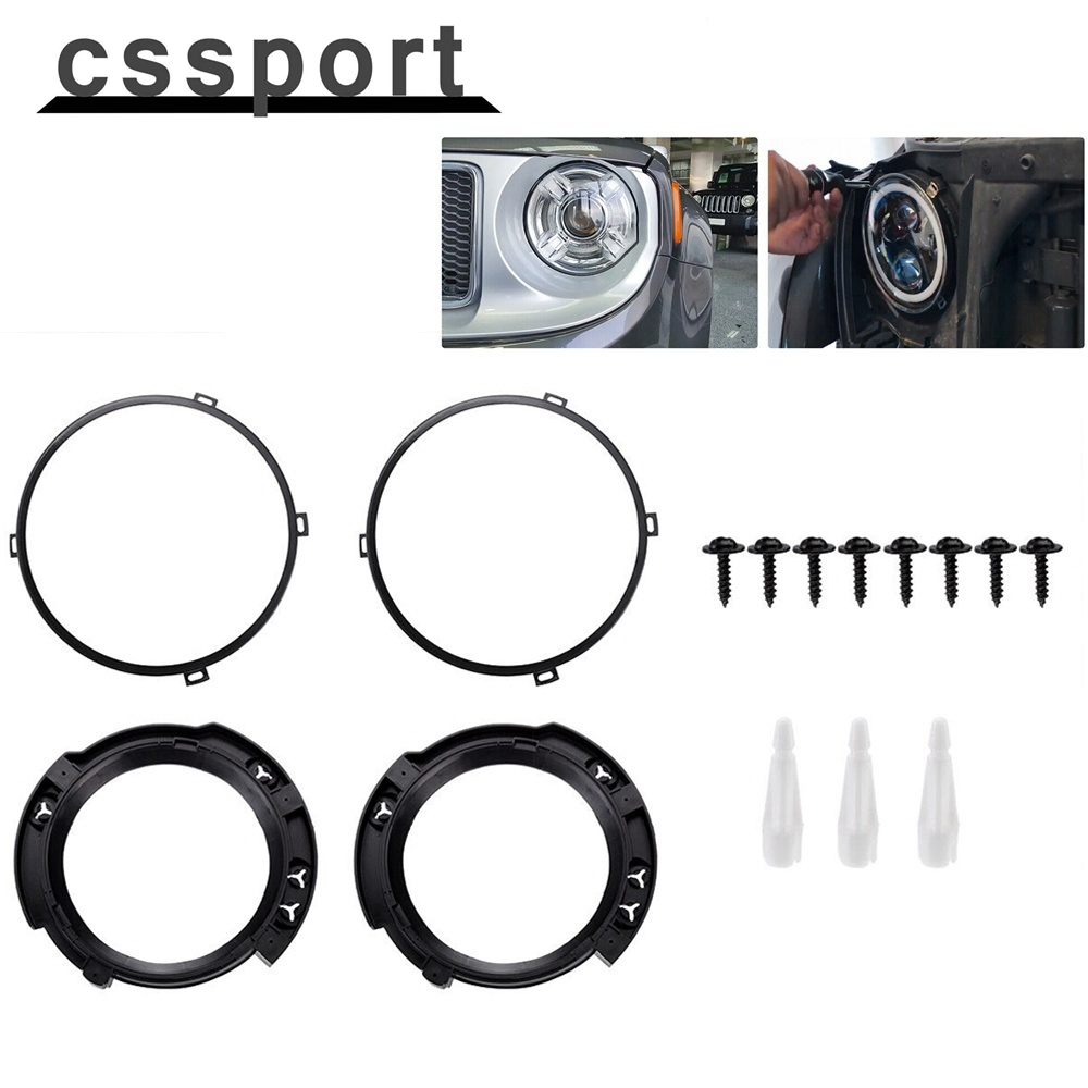 7 Inch Round Headlight Mounting Retaining Bracket Ring With Headlight ...