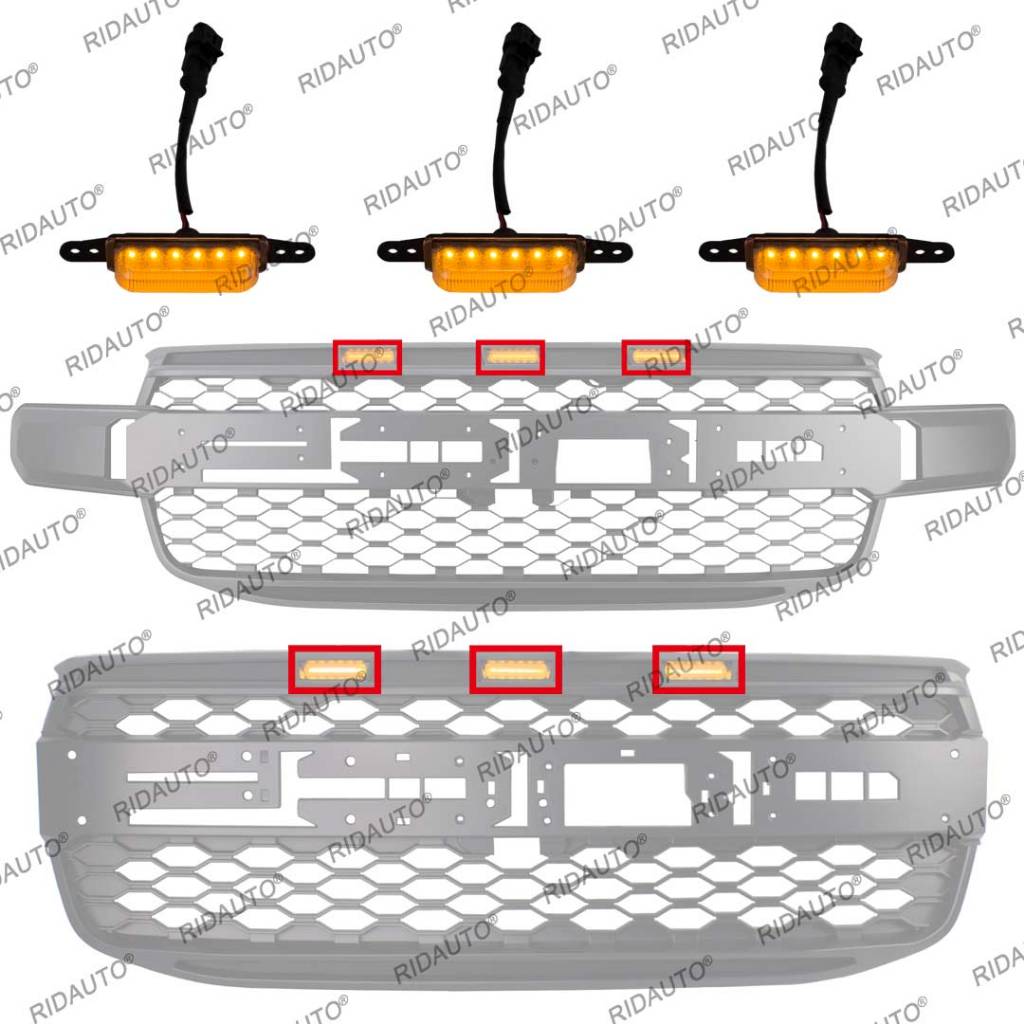 DIY DRL Lamp White LED Raptor Light Fit HMT aftermarket raptor grille ...