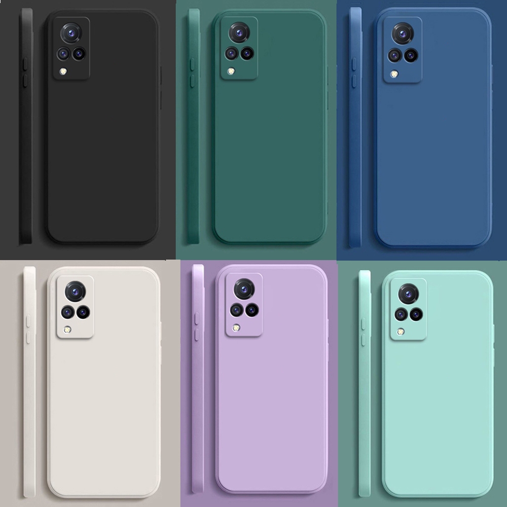 ViVO V21 4G V21E V20 Matte Simple Candy Color Silicone Soft Phone Case ...