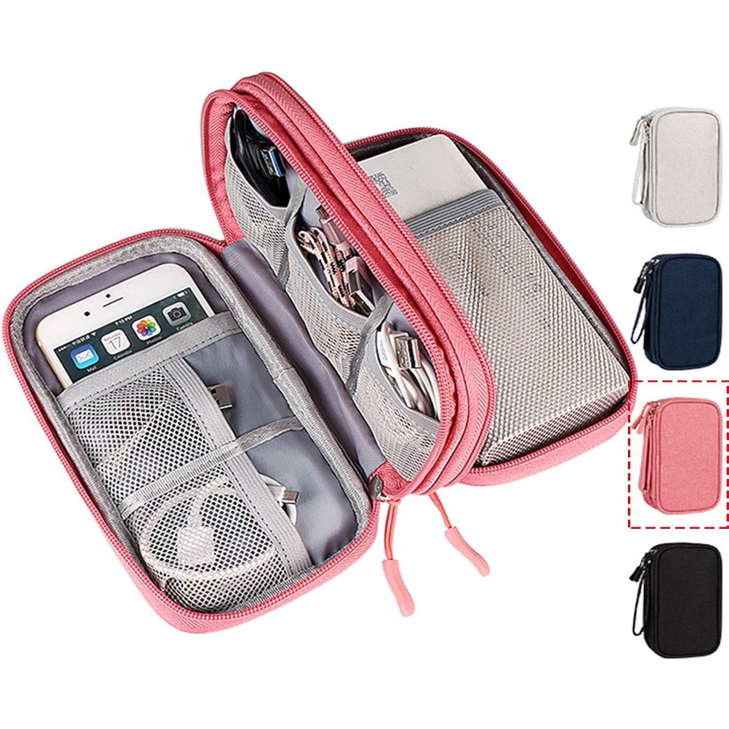 Electronic Organizer Travel USB Cable Accessories Bag/Case,Waterproof for Power Bank,Charging ...