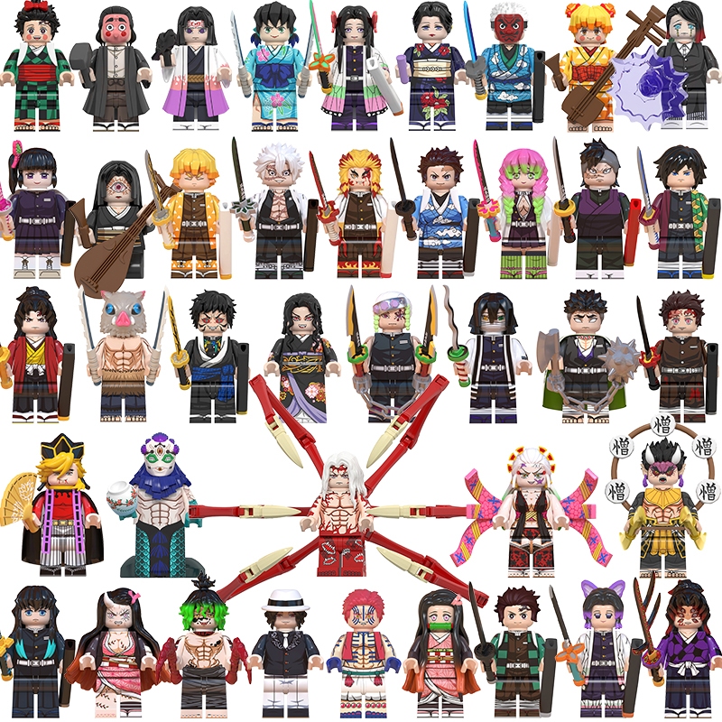 HOT Building Block Toys Mini Demon Slayer Anime Character Figure ...