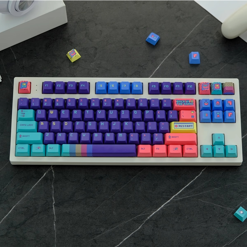 【Keycap Only】Back In The Game Keycap 129 Keys Cherry Profile PBT Five ...