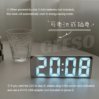 GEESO Japanese Simple LED Digital Clock Sound Control Alarm Clock ...