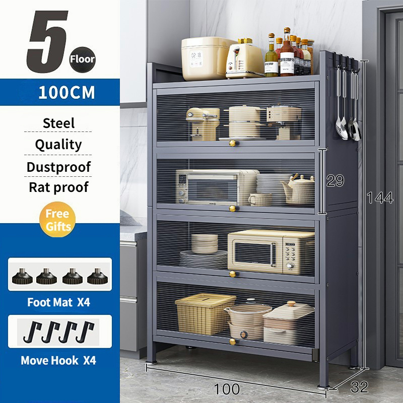 🔥Ready stock🔥Kitchen Storage Cabinet Multi-layer Organizer Rack Tier ...