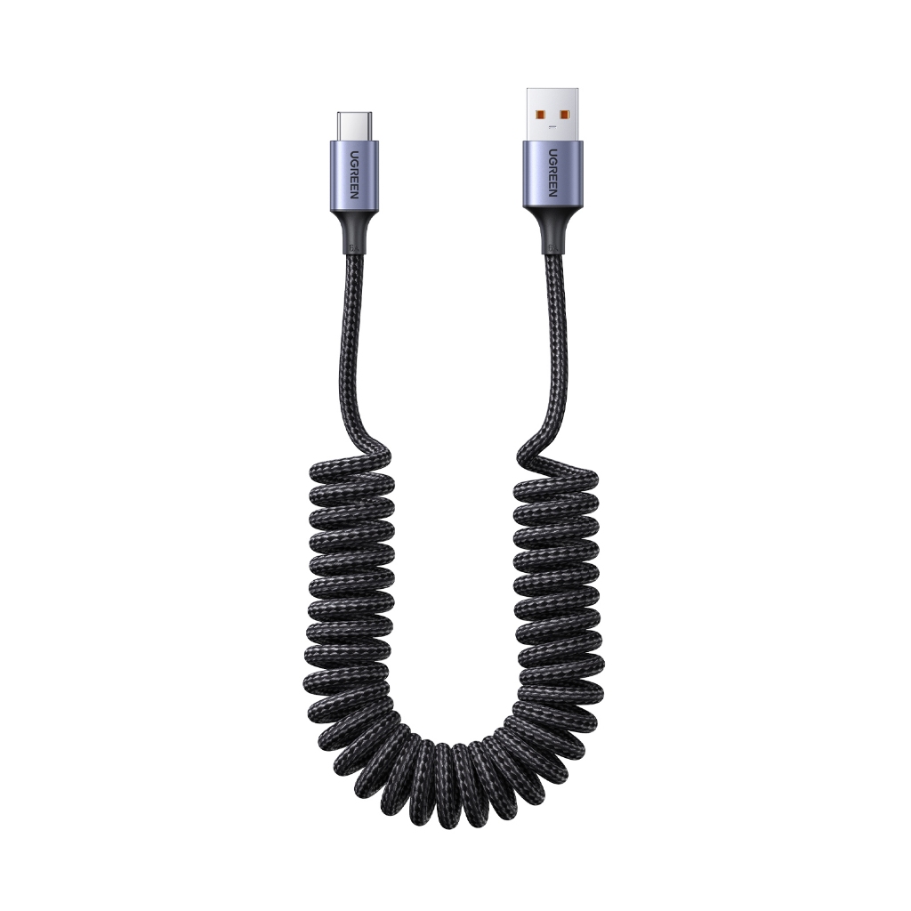UGREEN 100W 6A Spring USB Type C Cable for Car Styling Storage Flexible ...