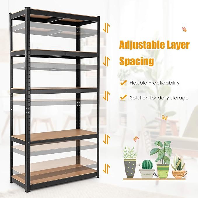 3/4/5/6 Tier Adjustable Metal Boltless Rack Home kitchen Store Storage ...