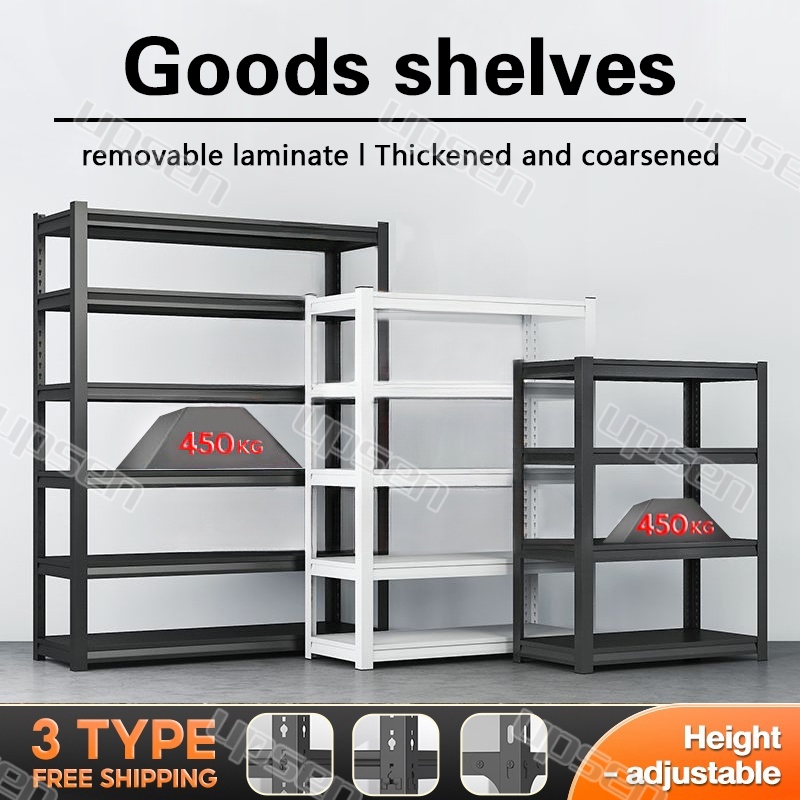 3-6 Tier Metal Boltless Rack Home kitchen Store Storage Rack Warehouse Rak Besi Serbaguna ...