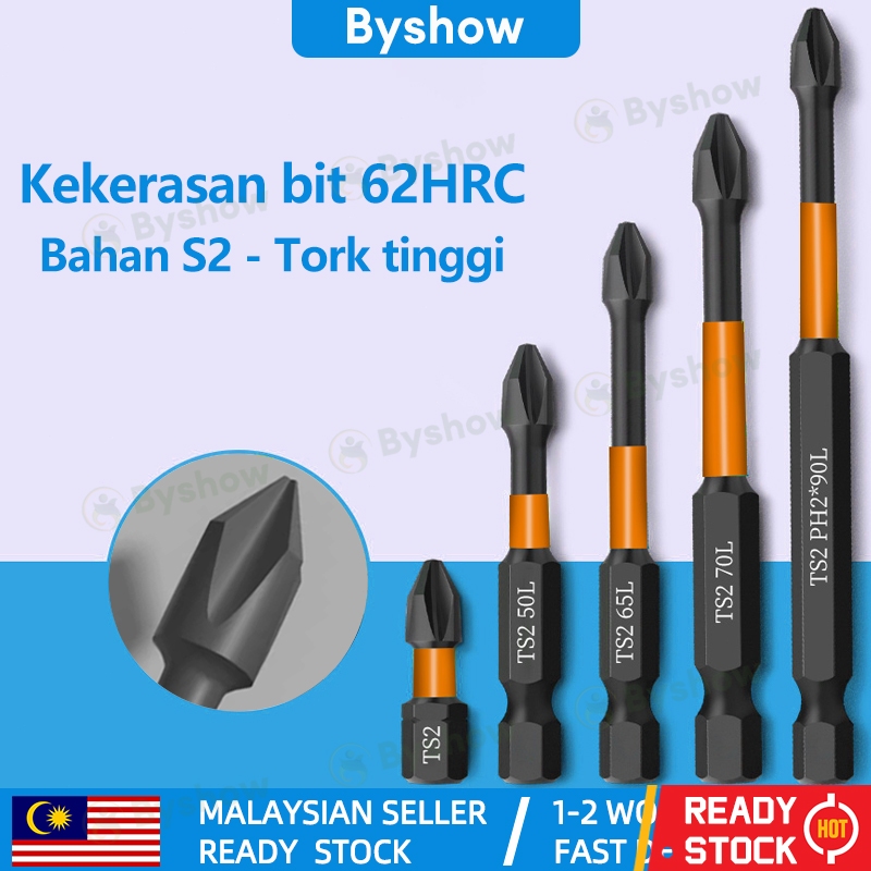 【Byshow】🔥Malaysia In Stock🔥Magnetic Batch Screwdriver Bit Set S2 Anti ...