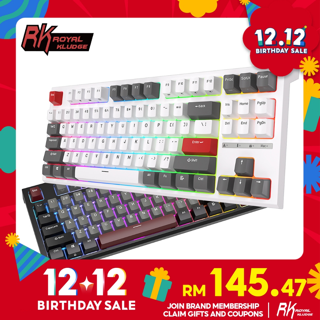 Royal Kludge RK R87 Wired Professional Game Hotswap Mechanical Keyboard ...