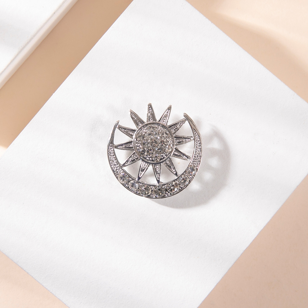 Elegant BULAN BINTANG Brooch Butang Baju Melayu 1Set (5Pcs) /Chain ...