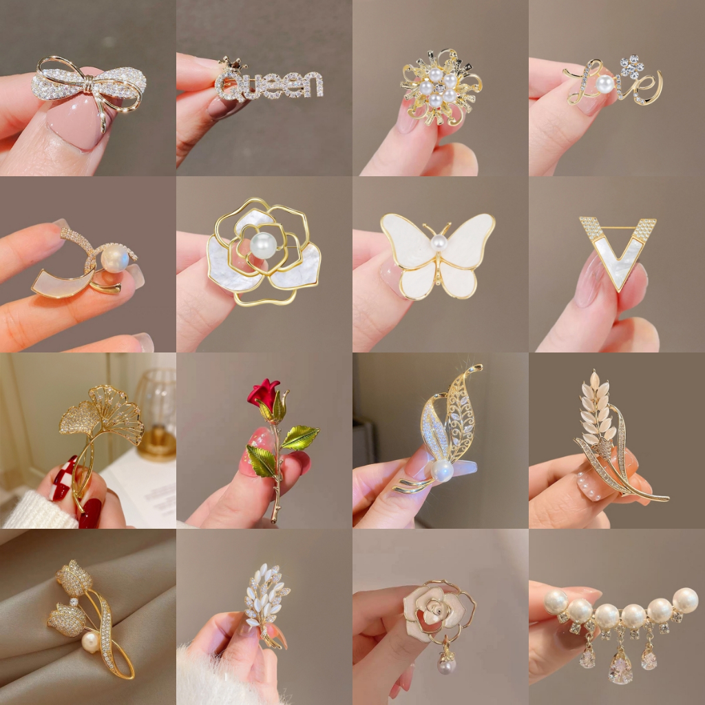 Hot sale brooch Alloy Flower Brooches Pins Rose Floral Brooch Shawl ...
