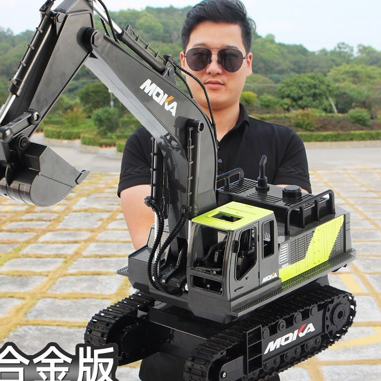 Alloy Track Excavator Toy Engineering Vehicle Baby Excavator Crane ...