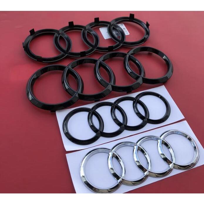 Audi Four-Ring Logo A3 A6 A4L Q3 Q5 Q7 Front Bumper Grille Grid Badge ...