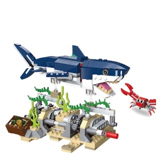 【Deep Sea Creatures】 LEGO crab squid Pipa fish 388 PCS bricks children ...