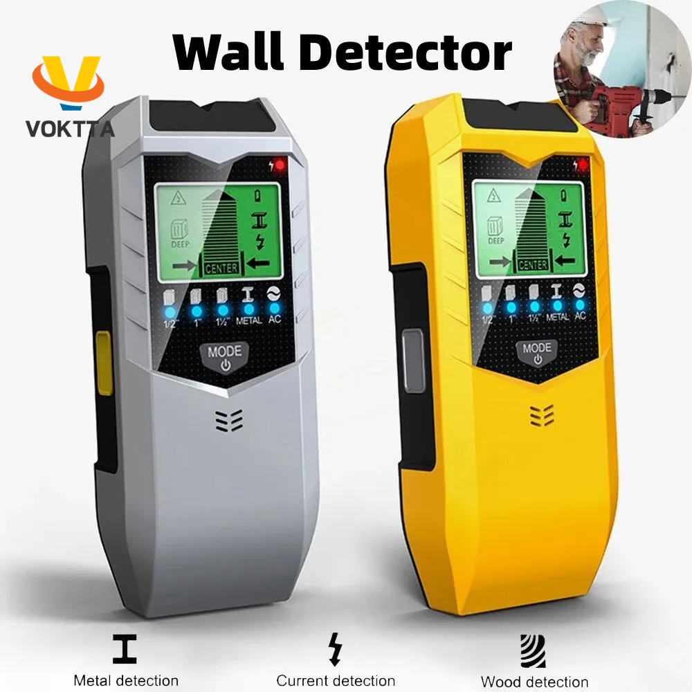 VOKTTA 5-in-1 Professional Wall Scanner Stud Wall Detector for Wood ...