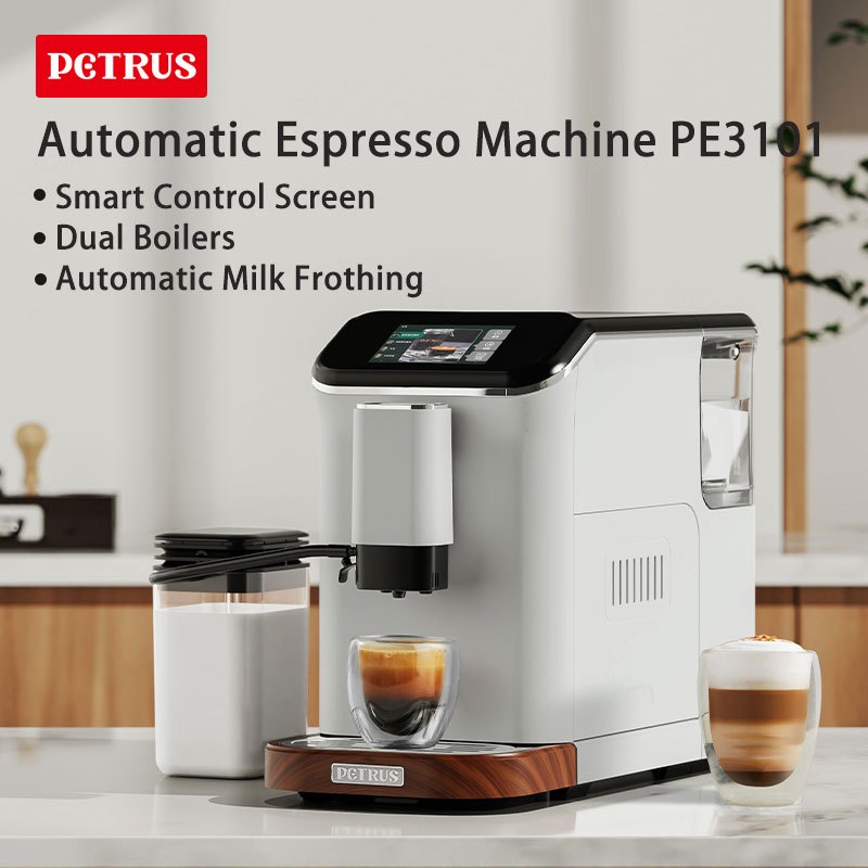 Petrus Automatic Espresso Machine Compact for Home and Office PE3101 ...