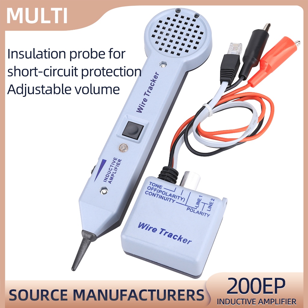 200EP Cable Tester Line Finder Network Cable Tone Generator Inductive ...