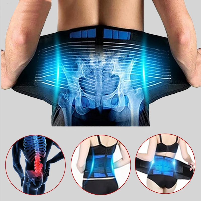 Adjustable Neoprene Double Pull Lumbar Back Pain Waist Posture Support ...