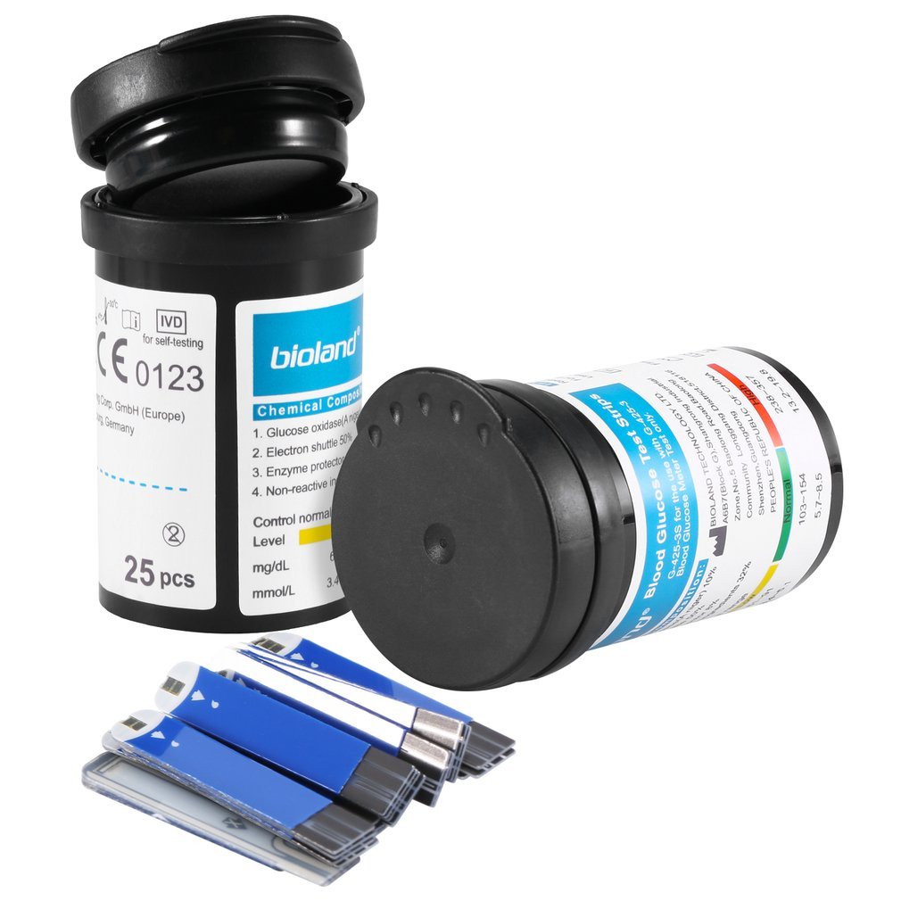 50PCS Blood Glucose Test Strips For Bioland G-425-3 Glucometer Blood ...