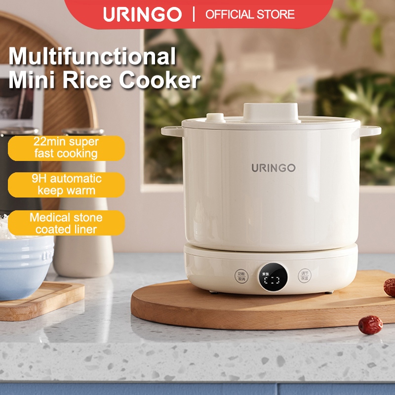 URINGO Mini Electric Rice Cooker Multi-Function Touch Control Smart Appointment (1.5L) | Shopee ...