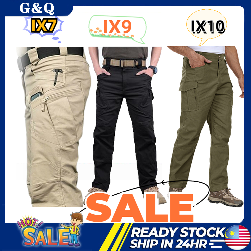 X7/X9/X10 Ready Stock Fast-drying Tactical Pants Waterproof Pants ...