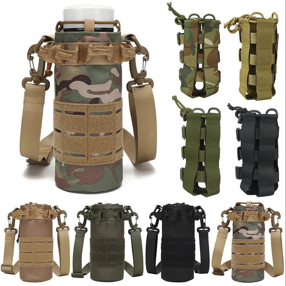 Tactical Molle Water Bottle Pouch Outdoor Sport Hydration Carrier Bag ...
