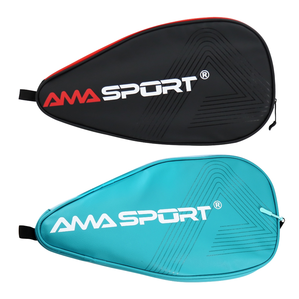 AMASPORT Pickleball Paddle Cover, Pu Leather Portable Pickleball Racket ...