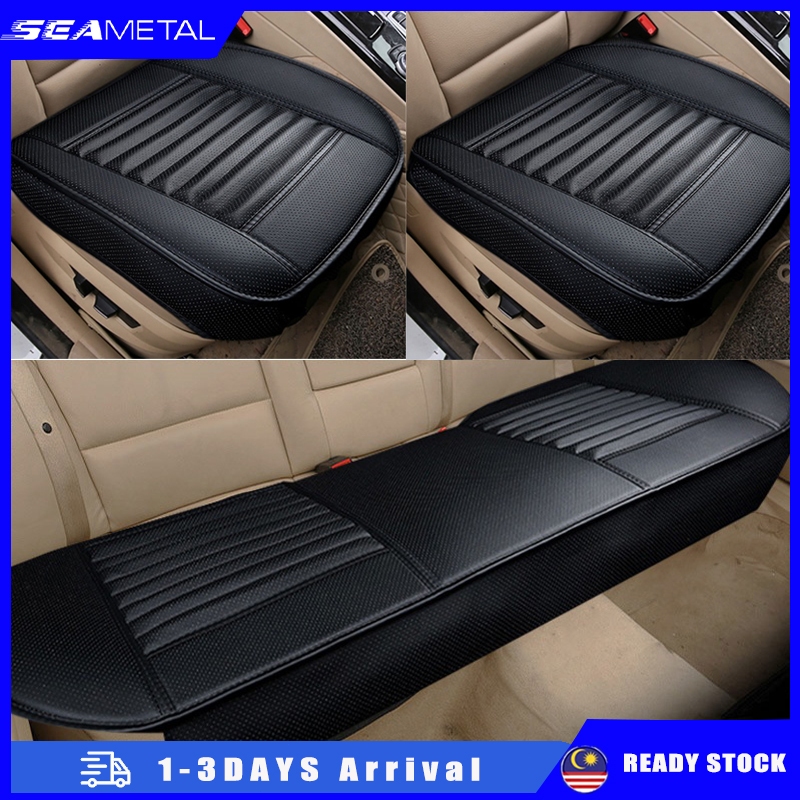 Seametal 1pc Full Set Car Front Seat Cover Breathable Pu Leather Seat