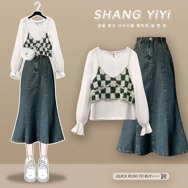 rompi rajutan baju wanita korean style Spring gentle wearing female ...