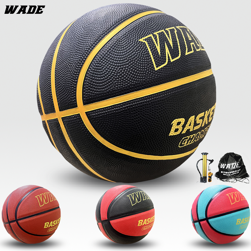 WADE Original Basketball Ball Size 7 Bola Rubber ball for Outdoor Adult ...