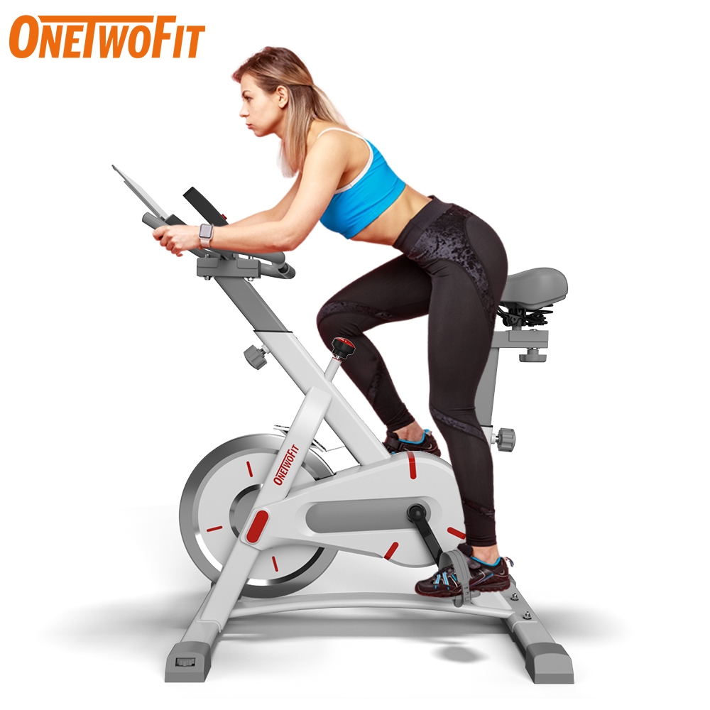 OneTwoFit Spinning Bike Bicycle Home Fitness Equipment Ultra-Quiet Resistance Indoor Cycling ...