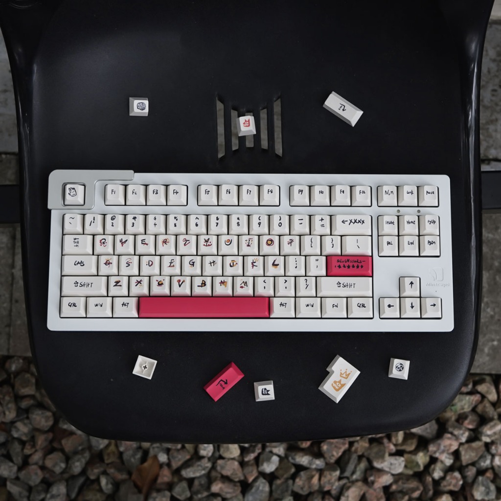 Graffiti 146 key mechanical keyboard keycap PBT thermal DYE sublimation ...