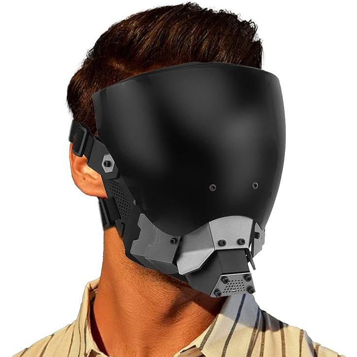 Minimalism Cyberpunk Mask Double Sided Breathable Tactical Commander ...