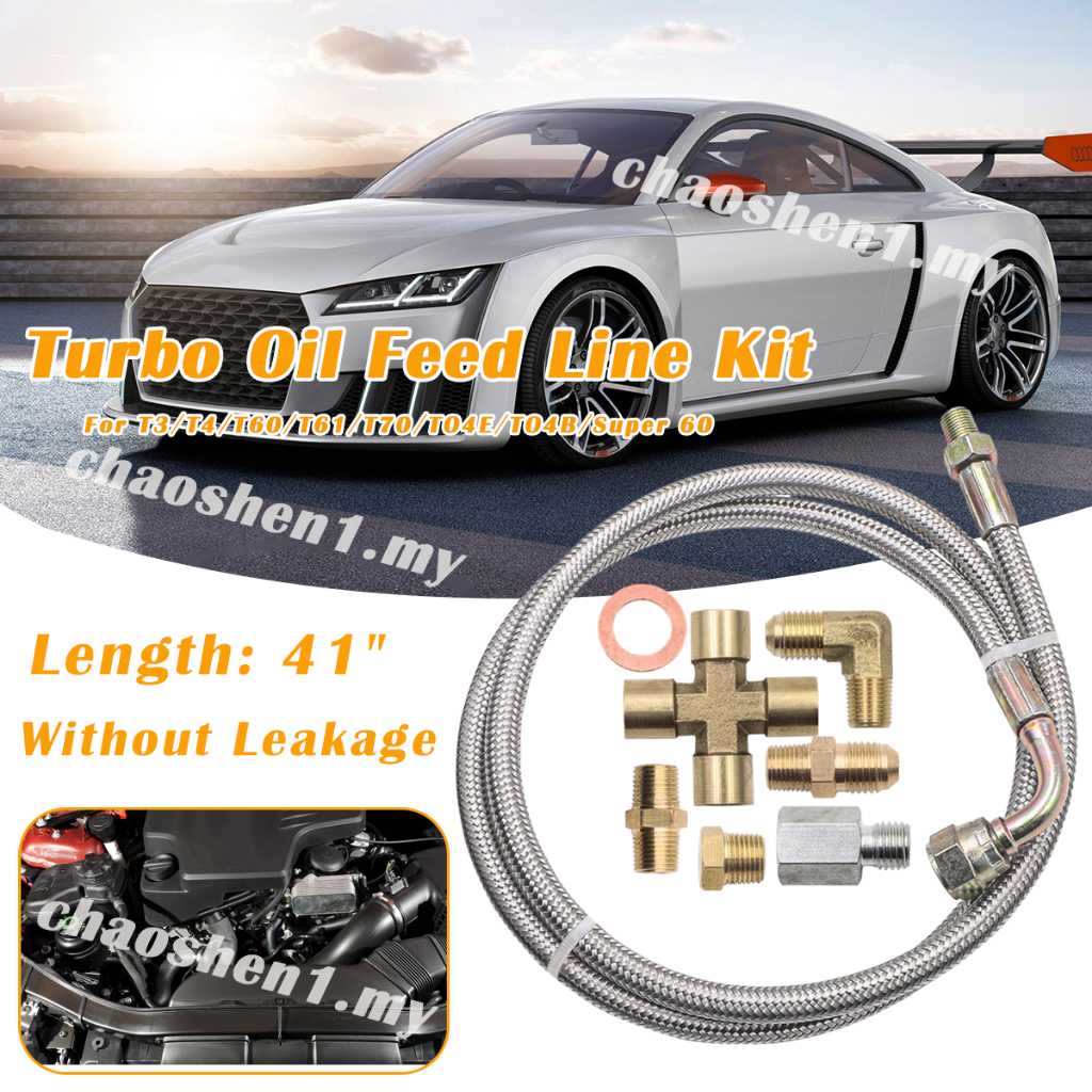 Turbo Oil Feed Line Kit Universal Oil Return Line Oil Drain Line Kit 1/ ...