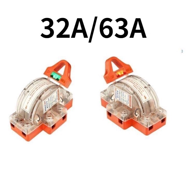 32A 63A Transparent Switch 32A/63A 2P Switch Switch 63A Orange Two-Way ...