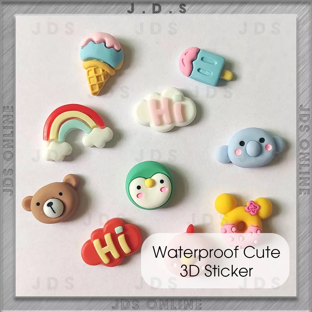 3D Water Bottle Sticker Waterproof Sticker Combo Set (Random) | Shopee ...